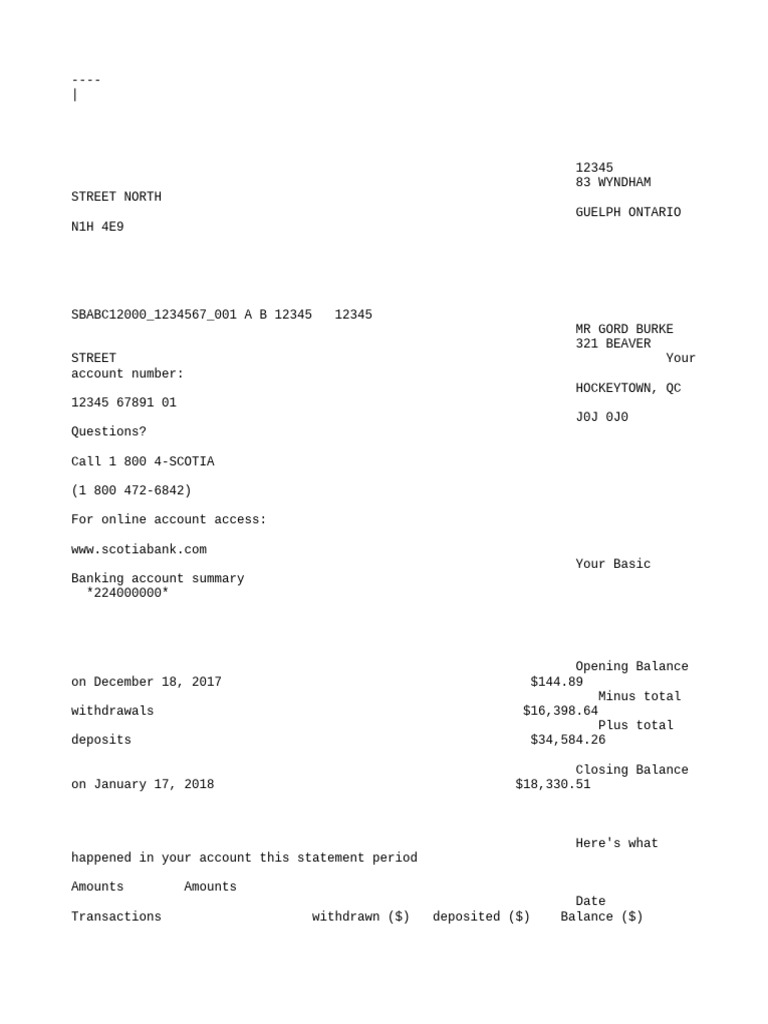 Scotiabank Statement | PDF