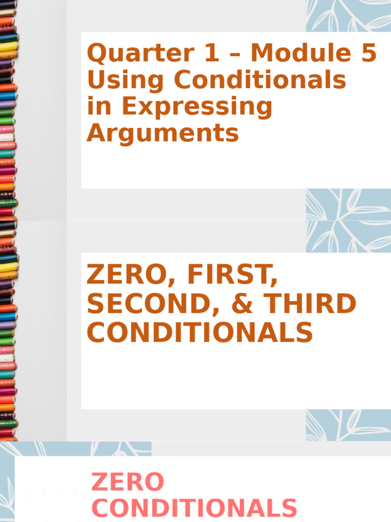 Q1.m5.final Zero To Third Conditionals | PDF