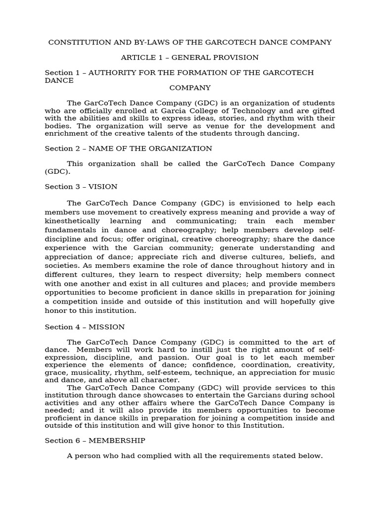 GDC Constitution and by Laws | PDF | Impeachment | Career & Growth