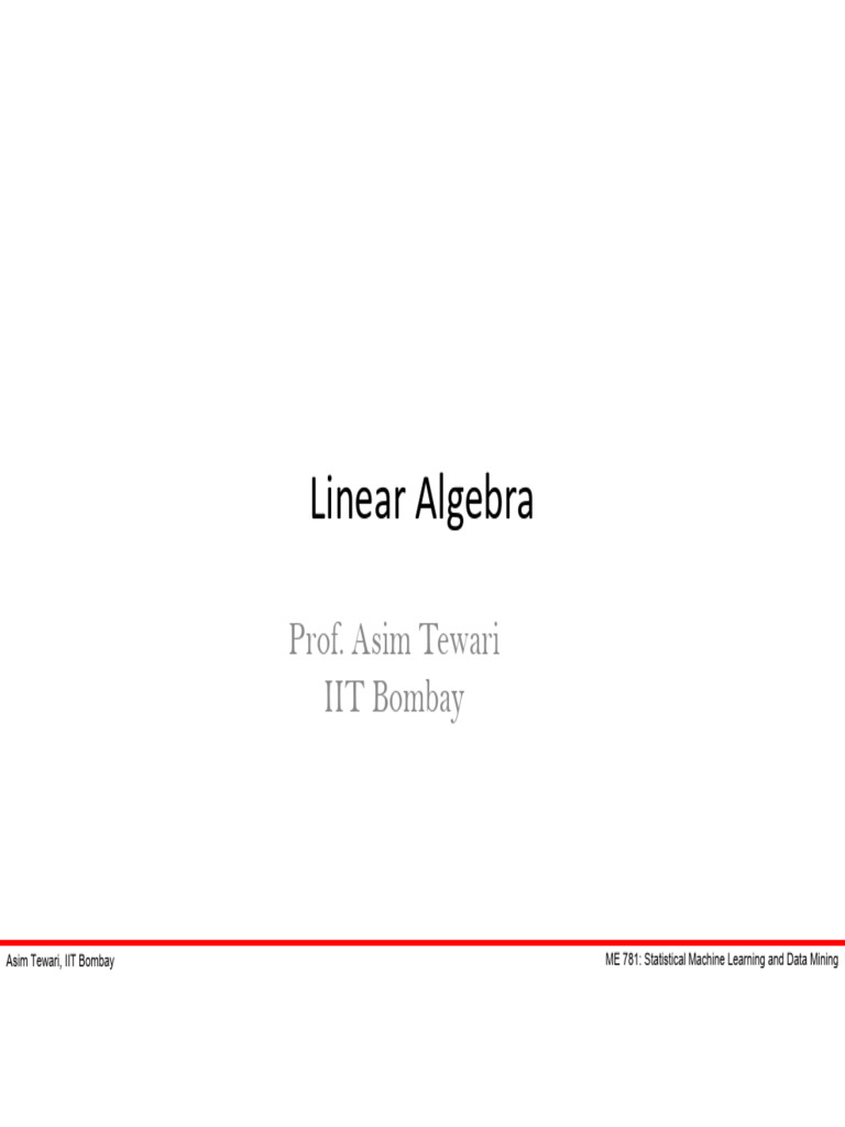 3 - Linear Algebra | PDF