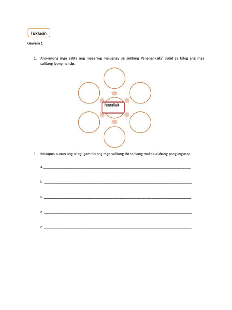 Aktibidad Sa Pagbasa9for The Students With Incomplete Activity | PDF