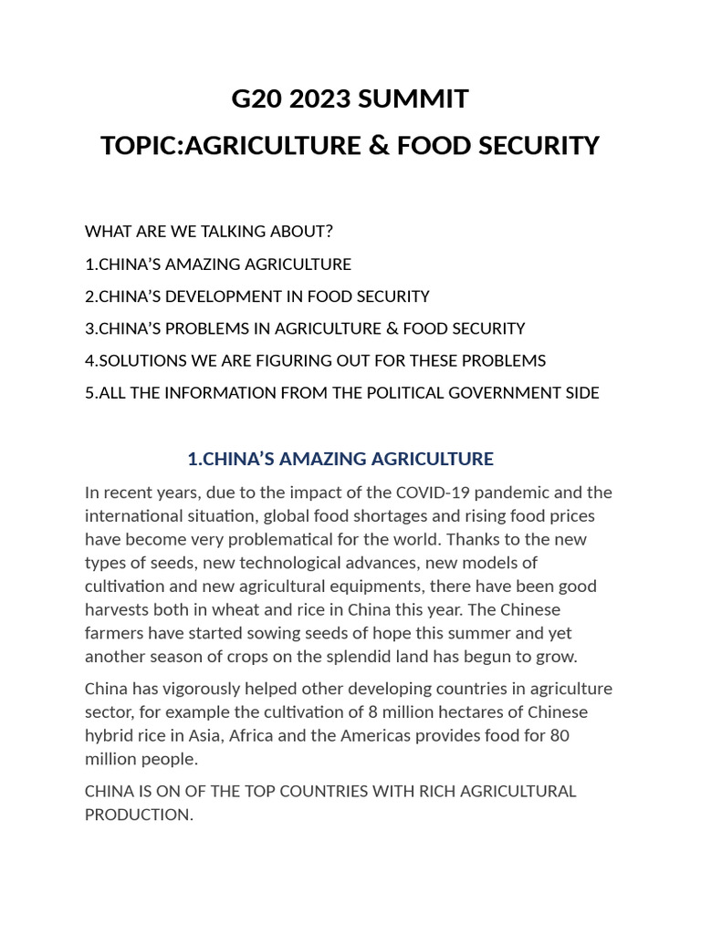 G20 2023 Summit | PDF