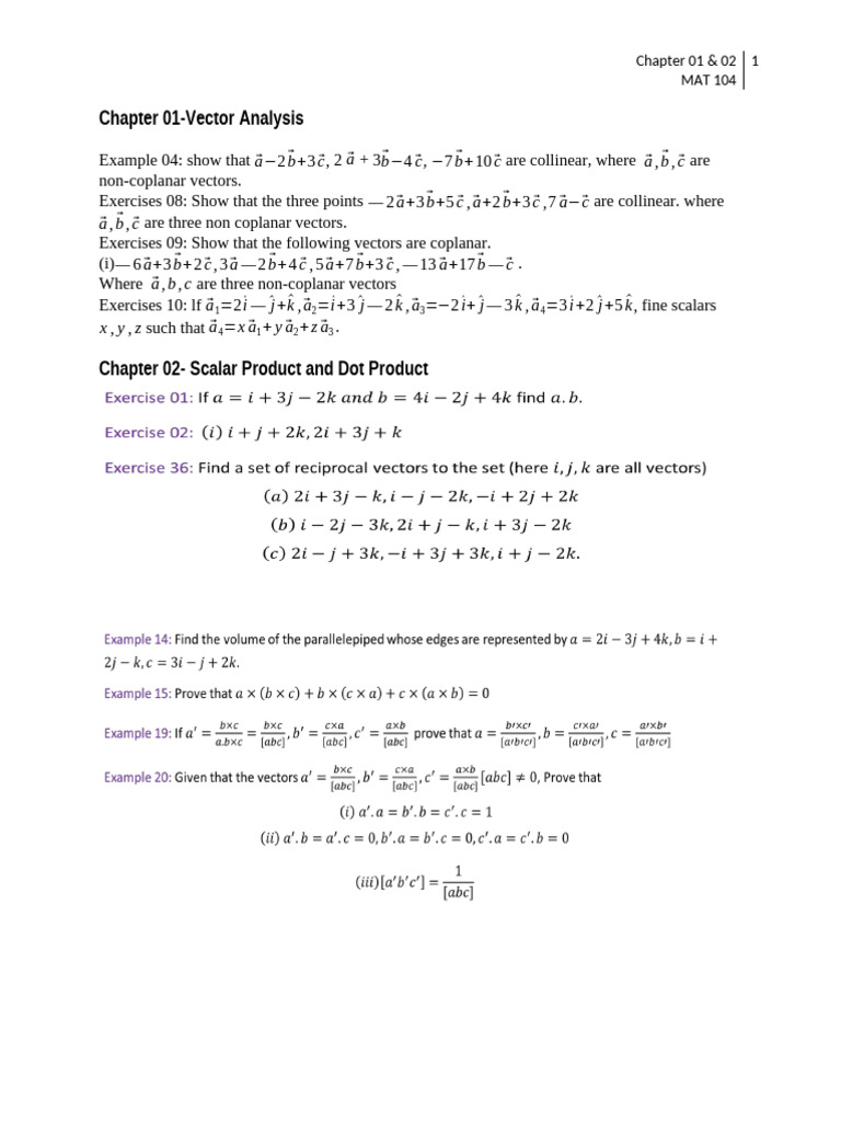Chapter 01-Vector Analysis | PDF