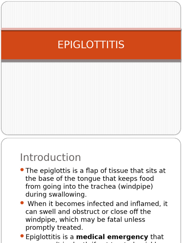 EPIGLOTTITIS | PDF | Respiratory System | Immunology