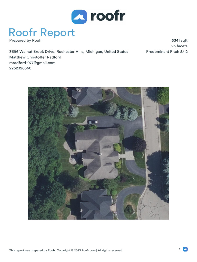 Roofr Report - Sample Report | PDF