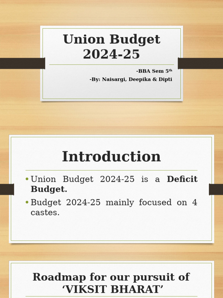 Union Budget NDD | PDF