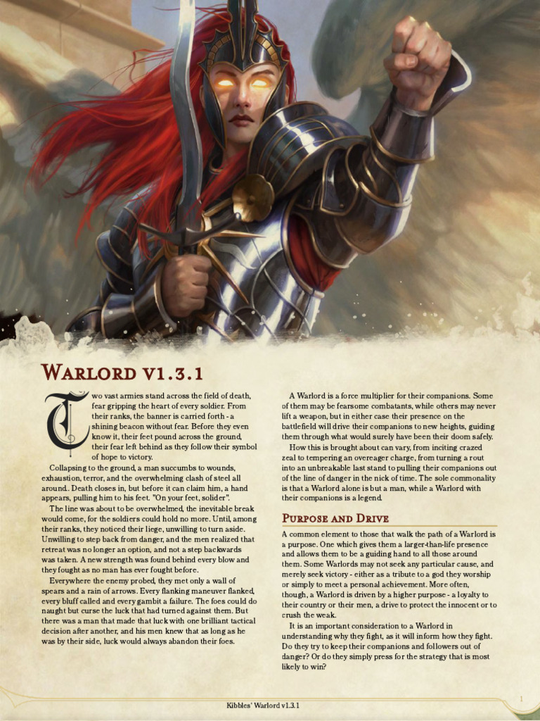 5e - Warlord - GM Binder | PDF