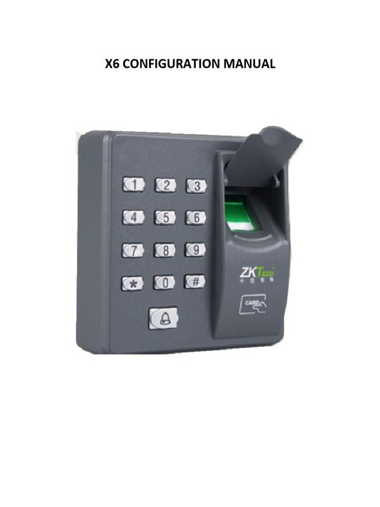 Doorlock J5 (ZK-Teco x6) | PDF