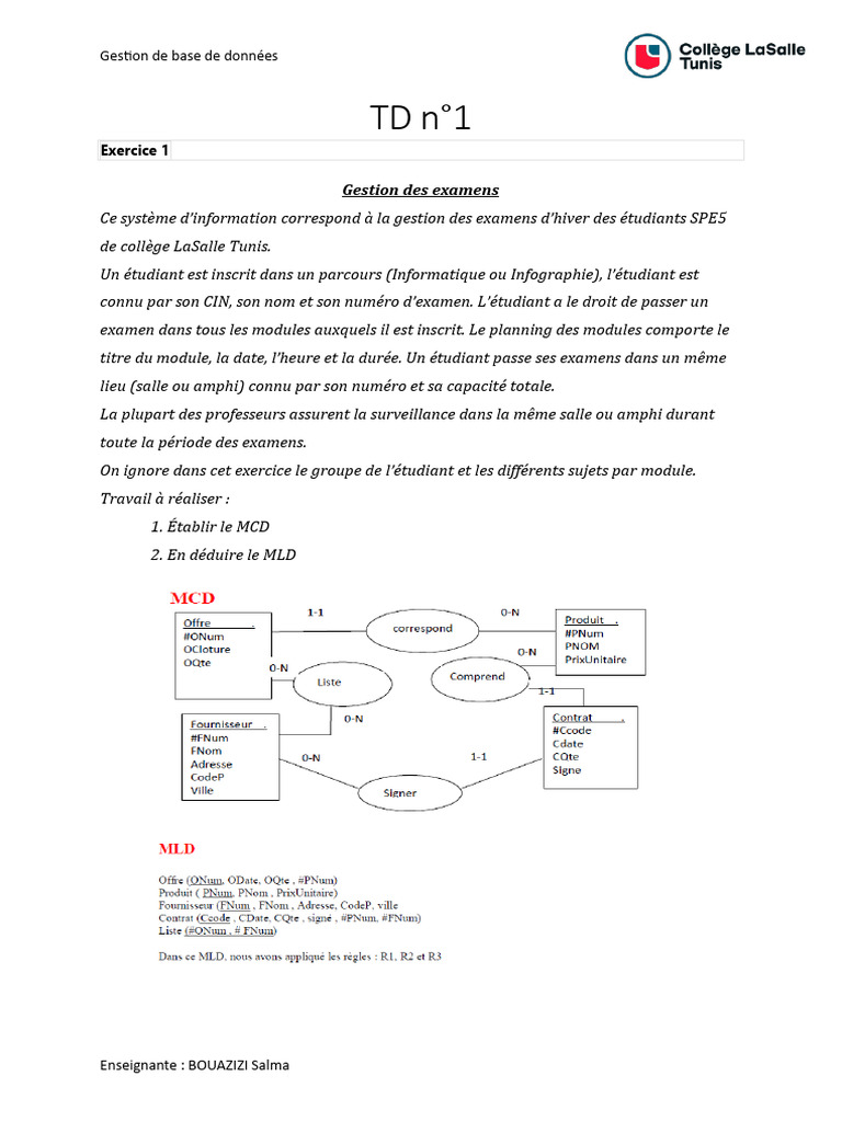 Correction TD N 1 | PDF