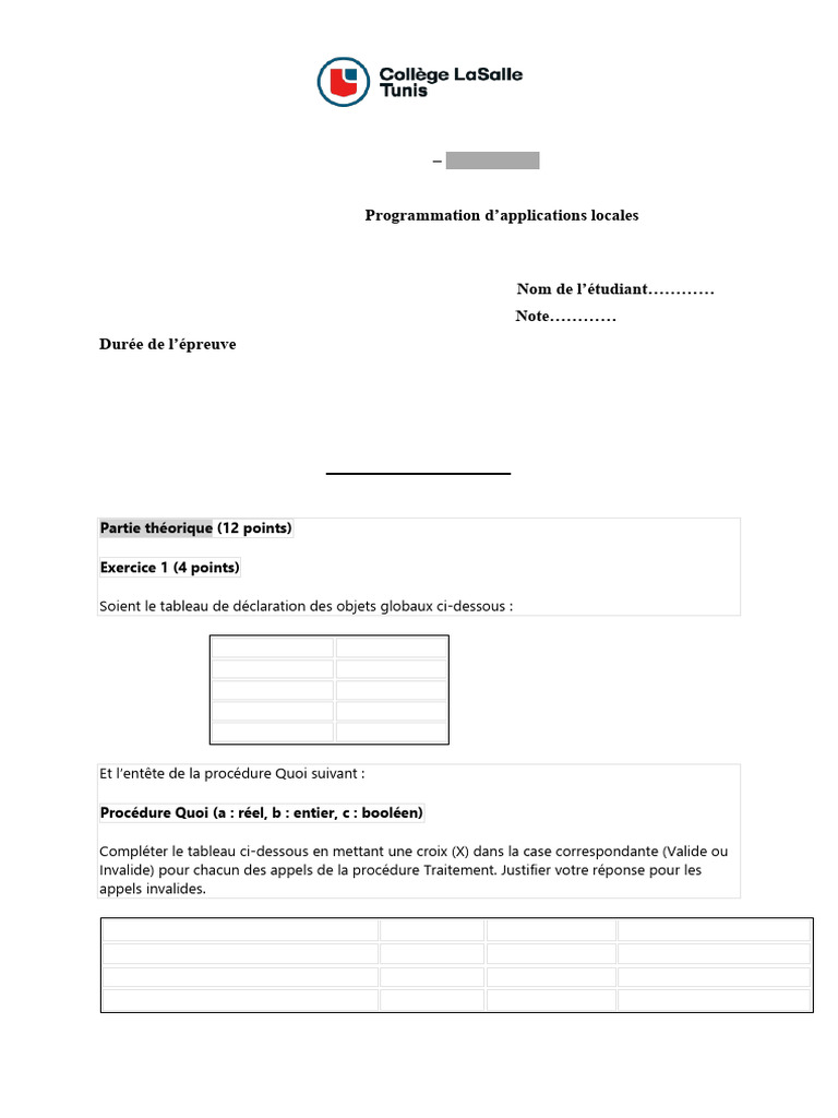 Examen Mi Session GR 1 2 Et 3 | PDF