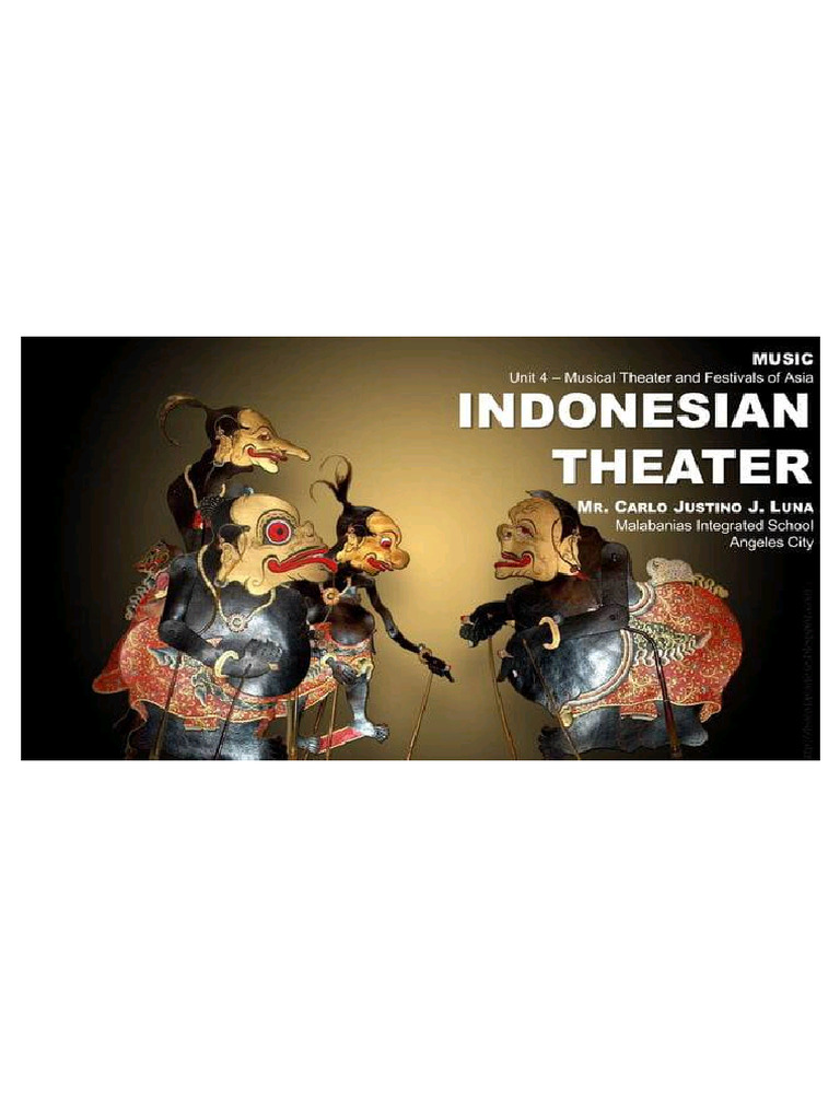 Indonesian Musical Theater | PDF
