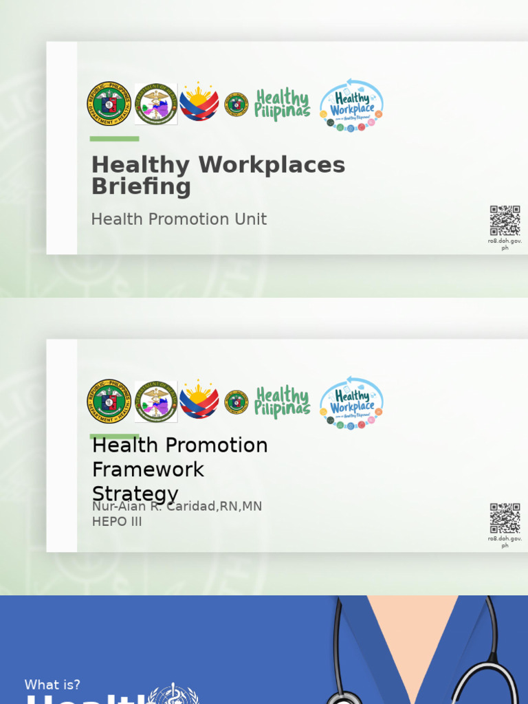 DOH Healthy Workplace Orientation | PDF