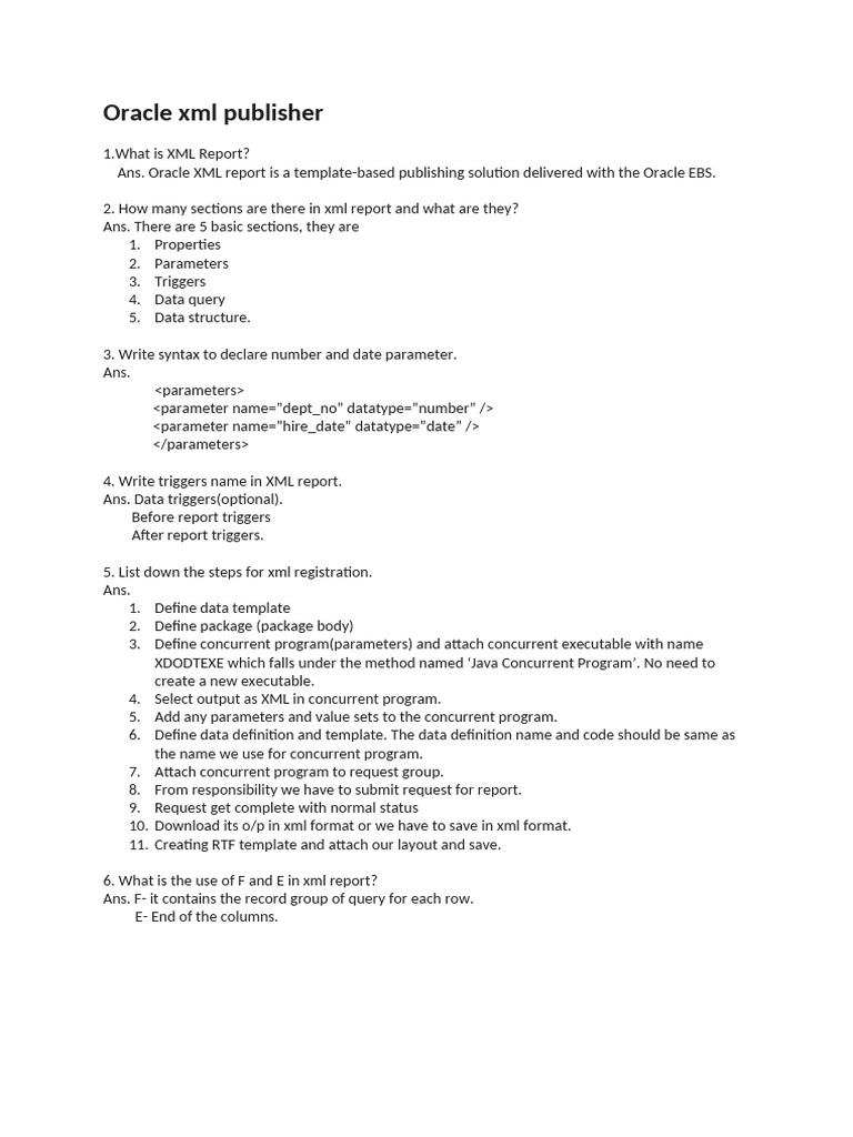 Oracle XML Publisher | PDF