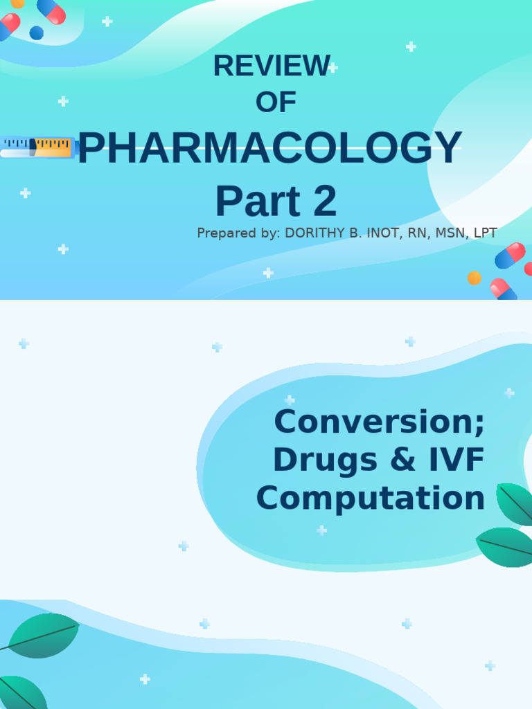 Copy of Pharmacology Review-Part 2 | PDF