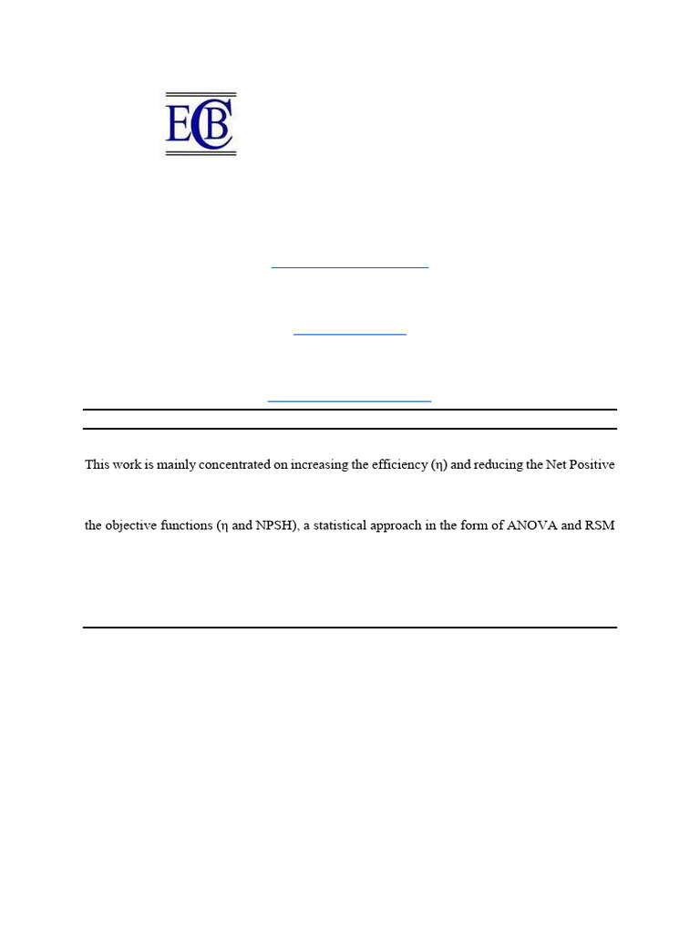 TNR PHD Journal P3 Published | PDF | Errors And Residuals | Pump