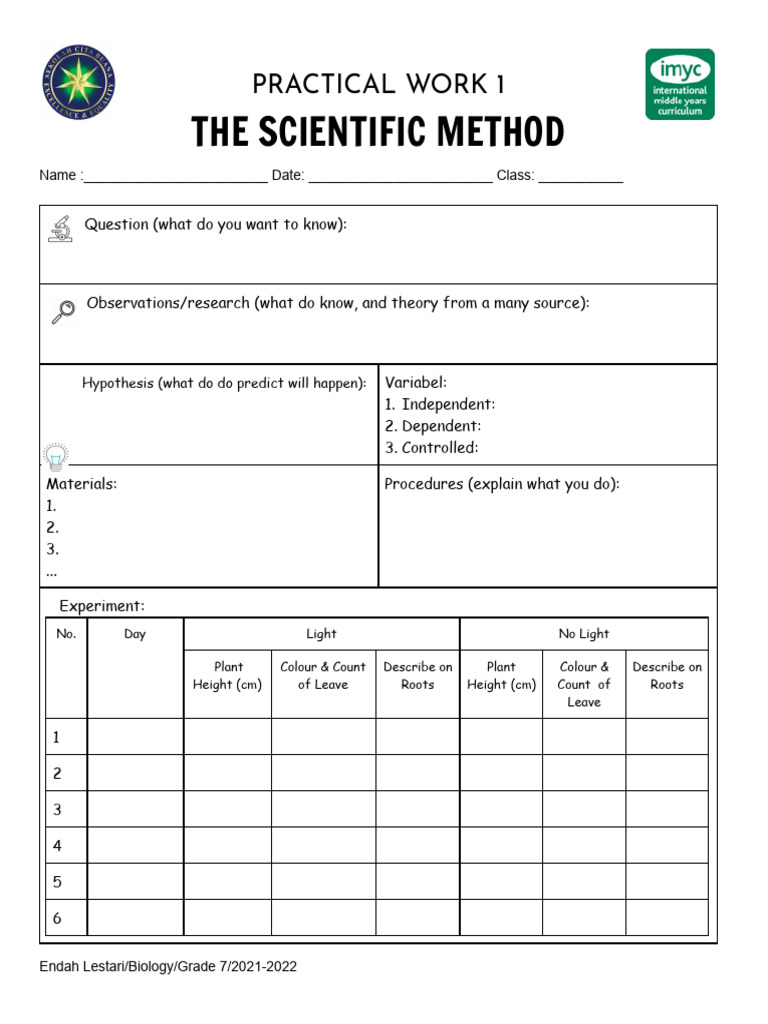 Practical-work-1-scincetific-method | PDF