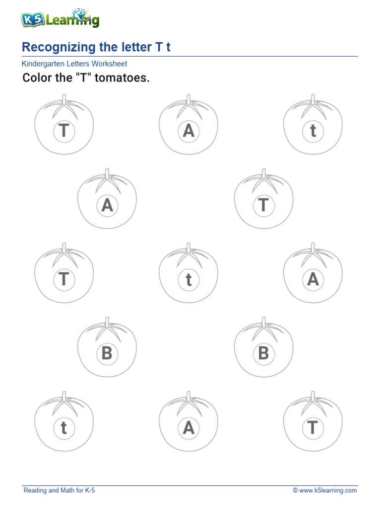 Recognize Letter T | PDF