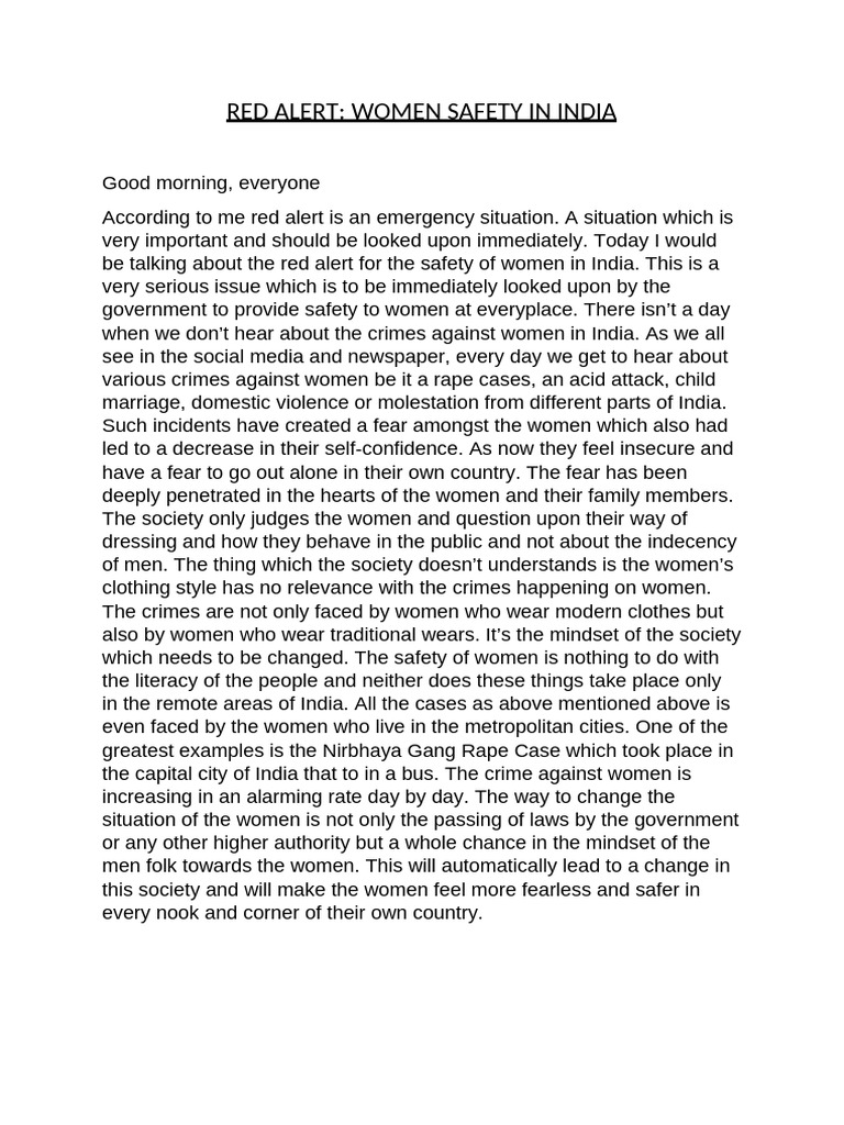 Paragraph On Red Alert | PDF