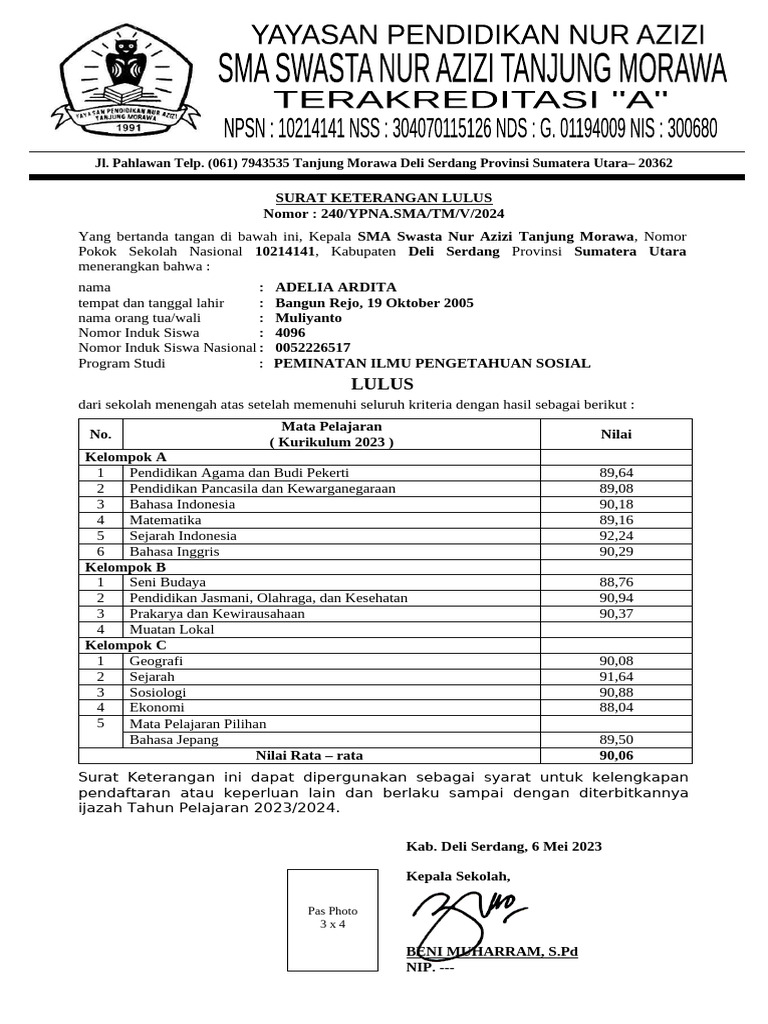 SKL Sma Ips 2024 | PDF