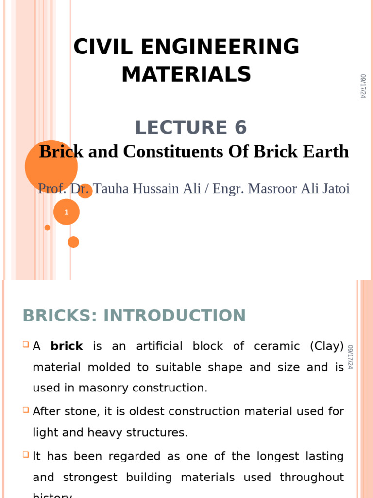 Introduction, Constituents of Brick Earth, Their Functions and Harmful ...