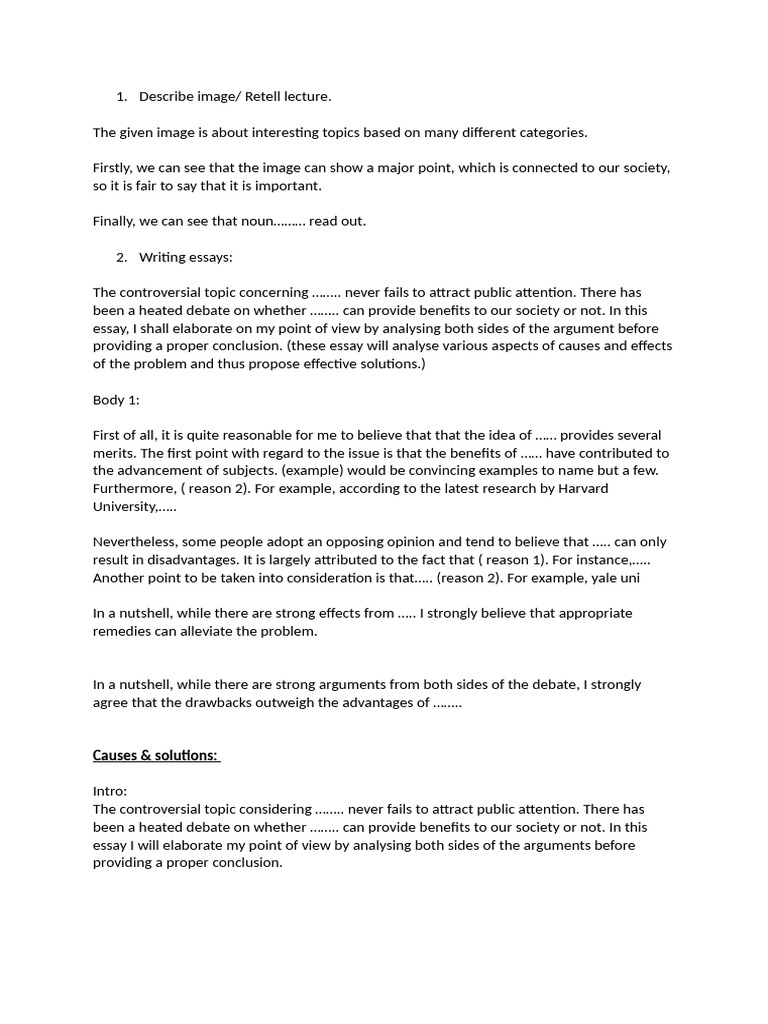 Pte Template Pdf