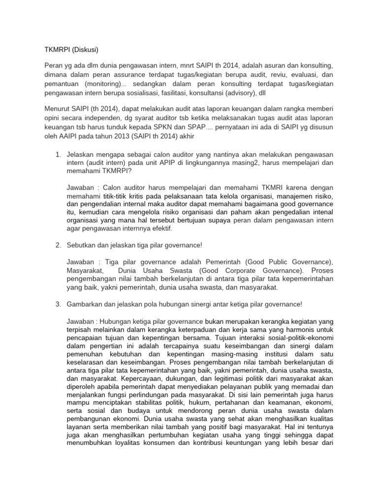 Tkmrpi Diskusi | PDF