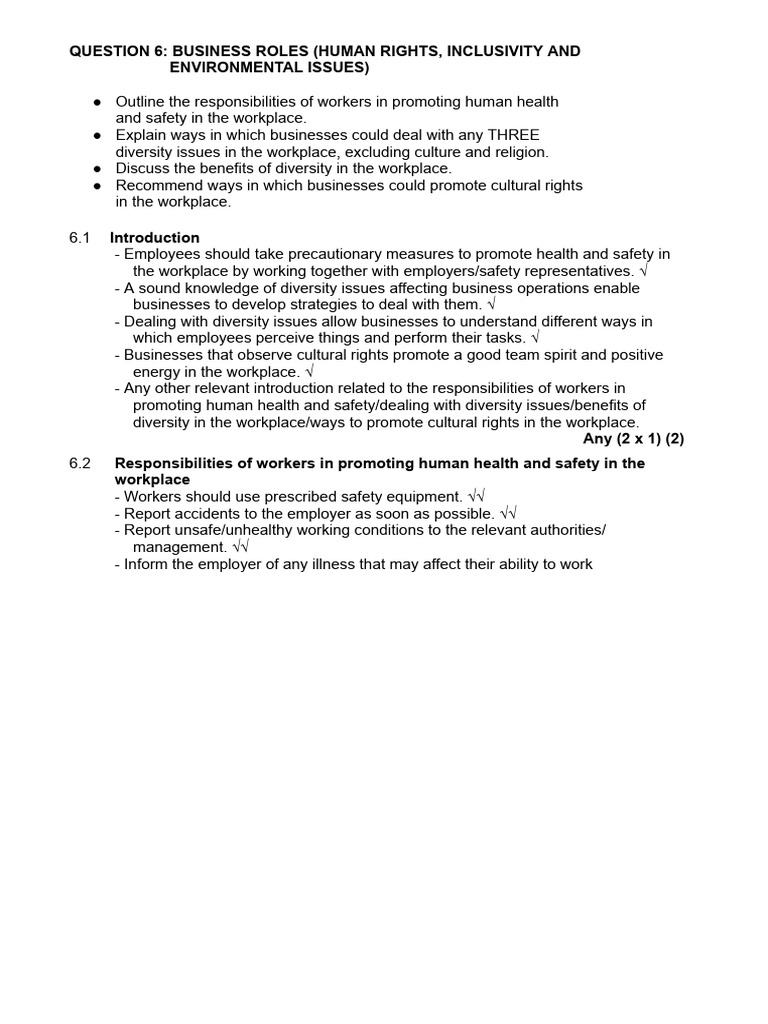 Essay On Human Rights, Inclusivity and Environmental Issues | PDF