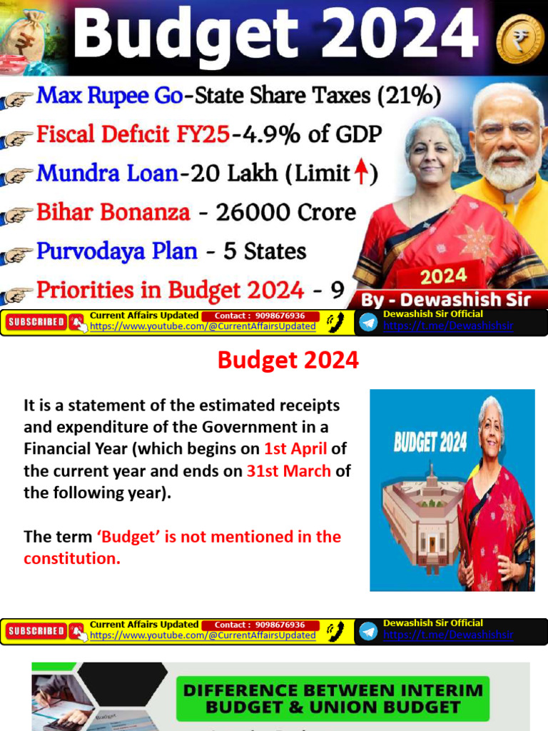 Union Budget 2024 | PDF