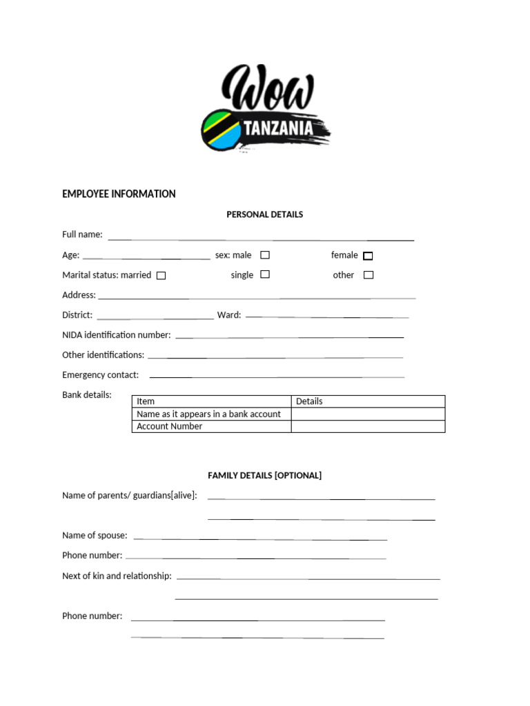 New Employee Information | PDF