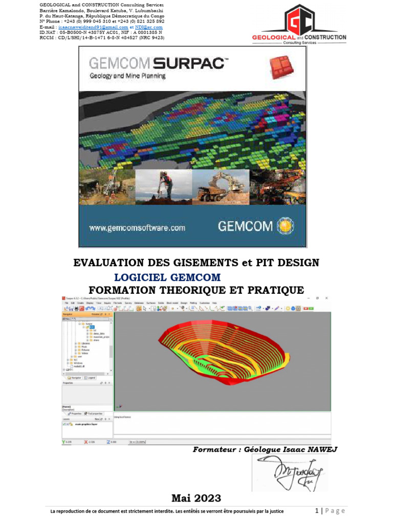 Manuel d'utilisation SURPAC | PDF