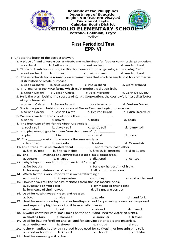 PT - Tle 6 - Q1 | PDF
