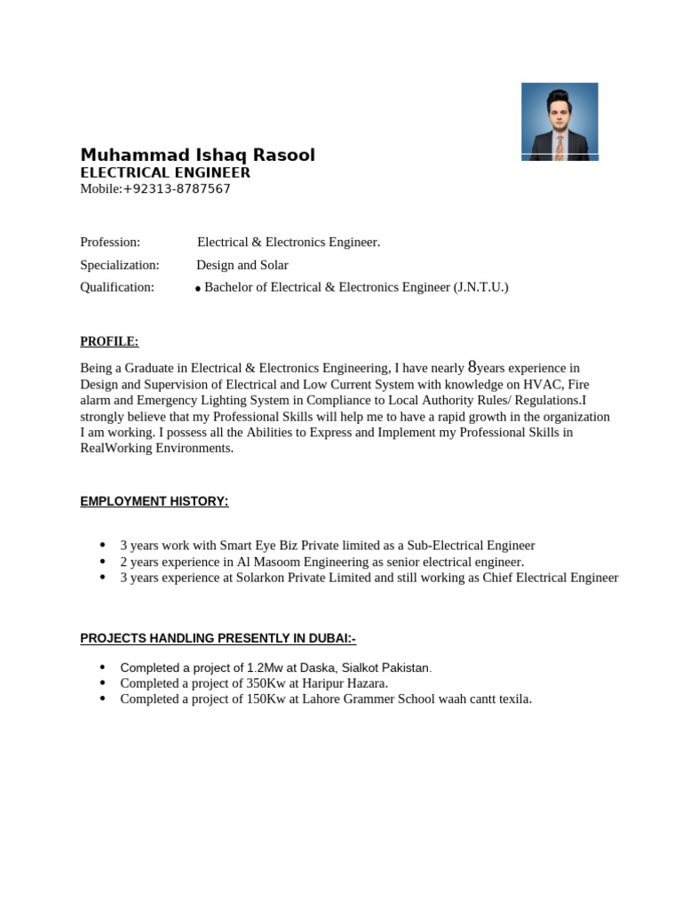 Ishaq Engineer CV | PDF