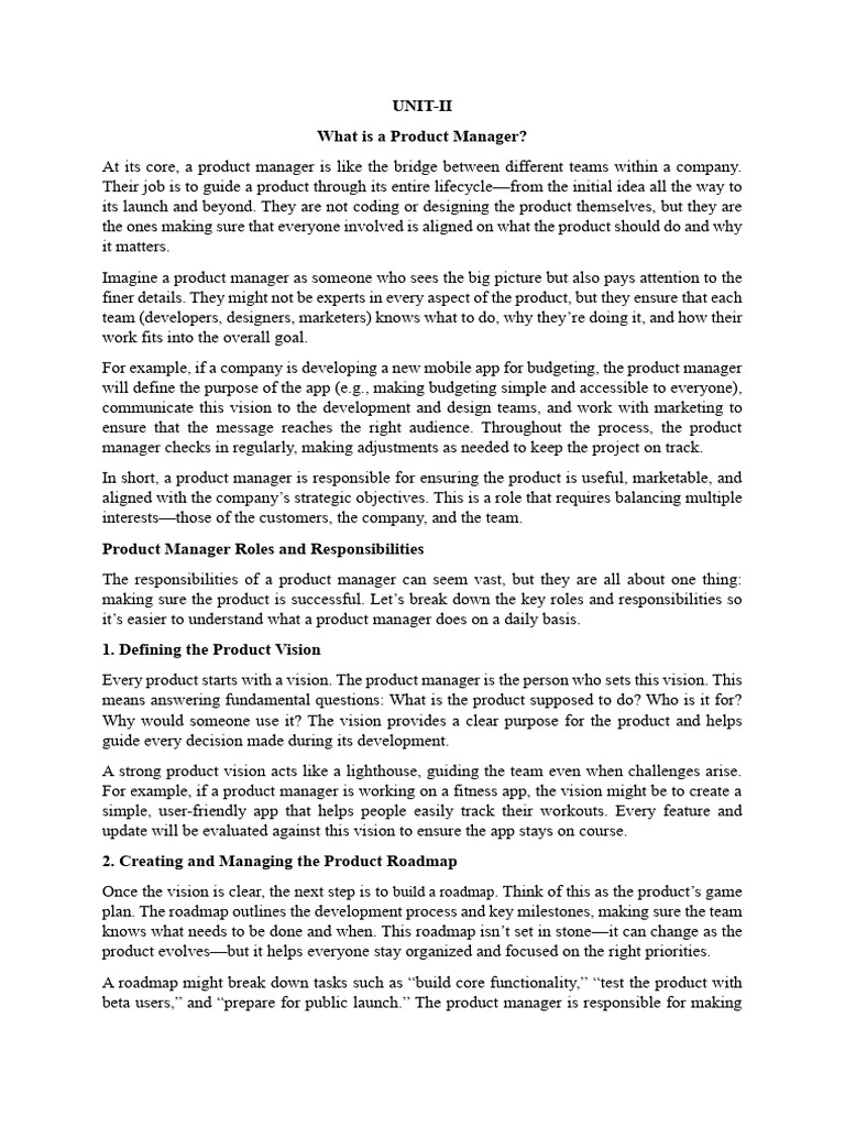 Unit-II Product Management | PDF