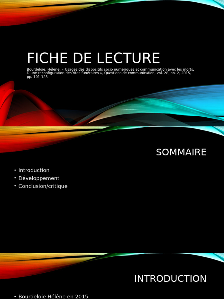 Td Methodo Fiche de Lecture | PDF Td Methodo Fiche de Lecture | PDF