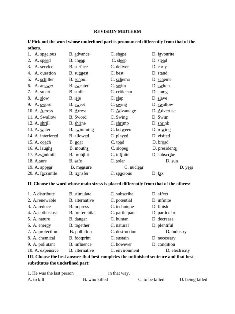 2 - Revision Midterm | PDF