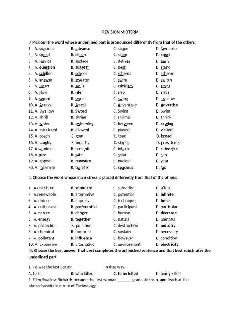 Ans2 - REVISION MIDTERM | PDF