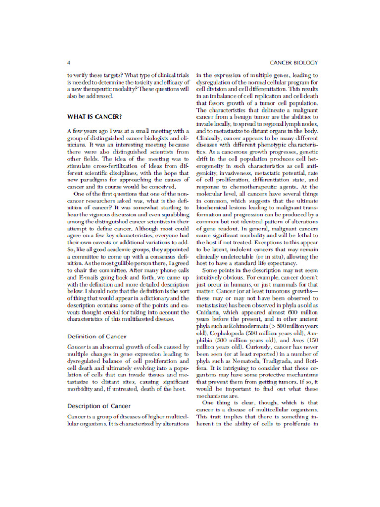 Cancer introduction | PDF