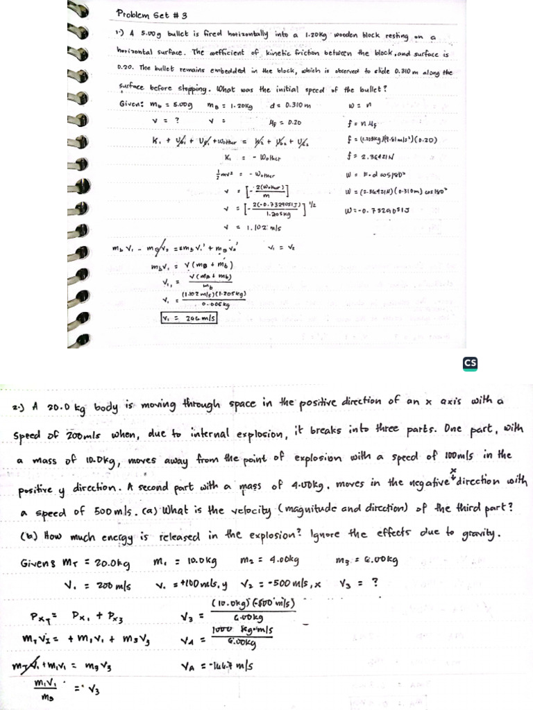 Physics Lec - Problem Set3 | PDF