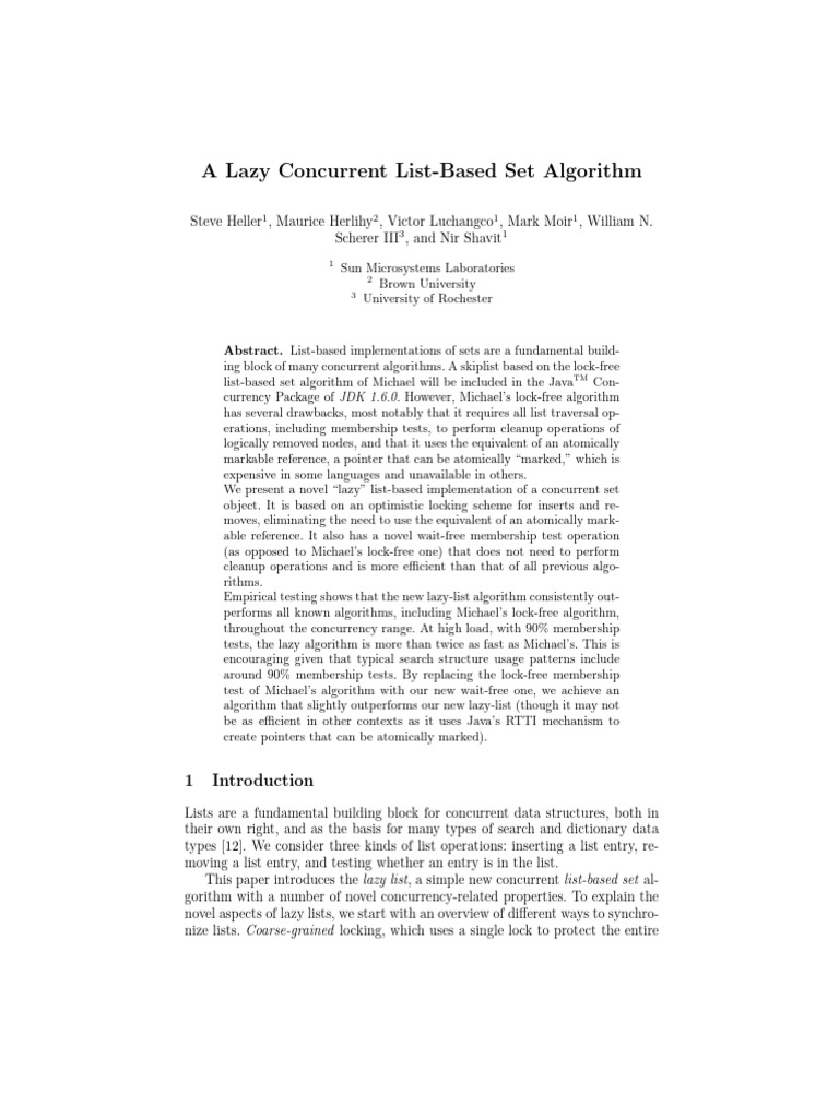 Lazy Concurrent | PDF