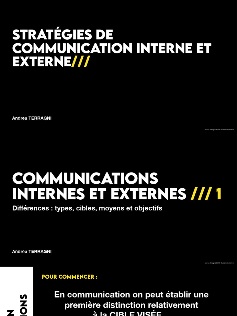 Stratégies de Communication Interne Et Externe 1 - L2 | PDF