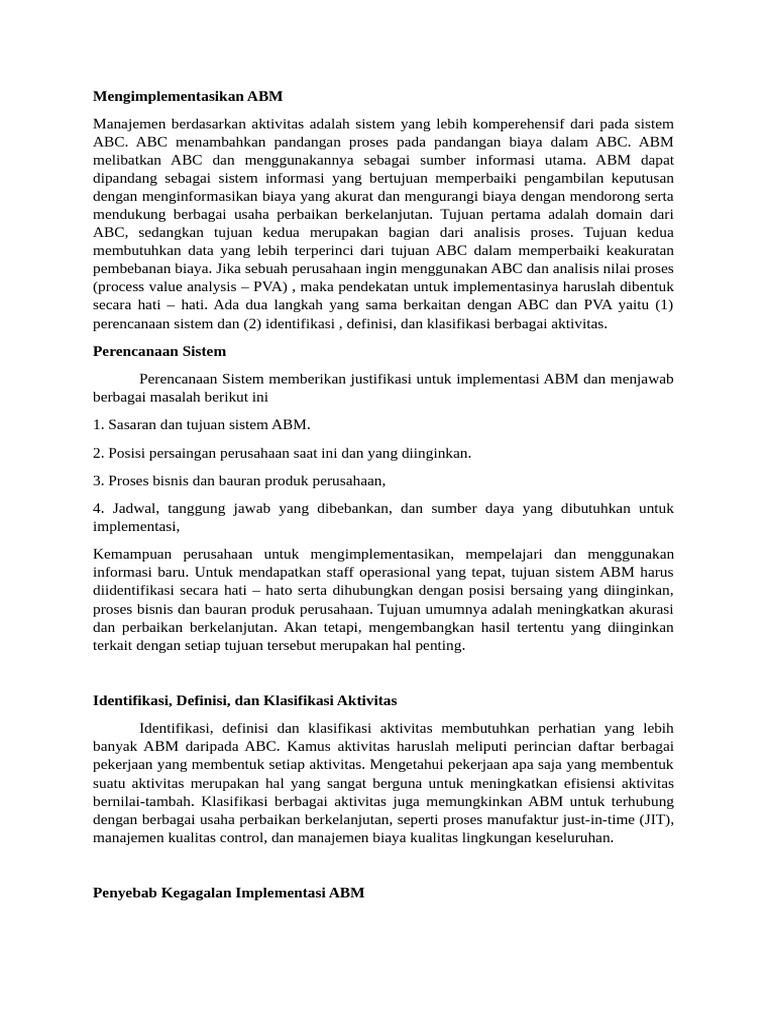 Mengimplementasikan ABM | PDF