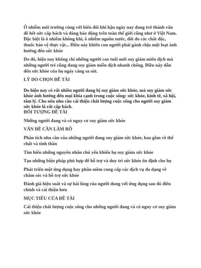 giới thiệu chung tdtk ng suy giảm sức khỏe | PDF