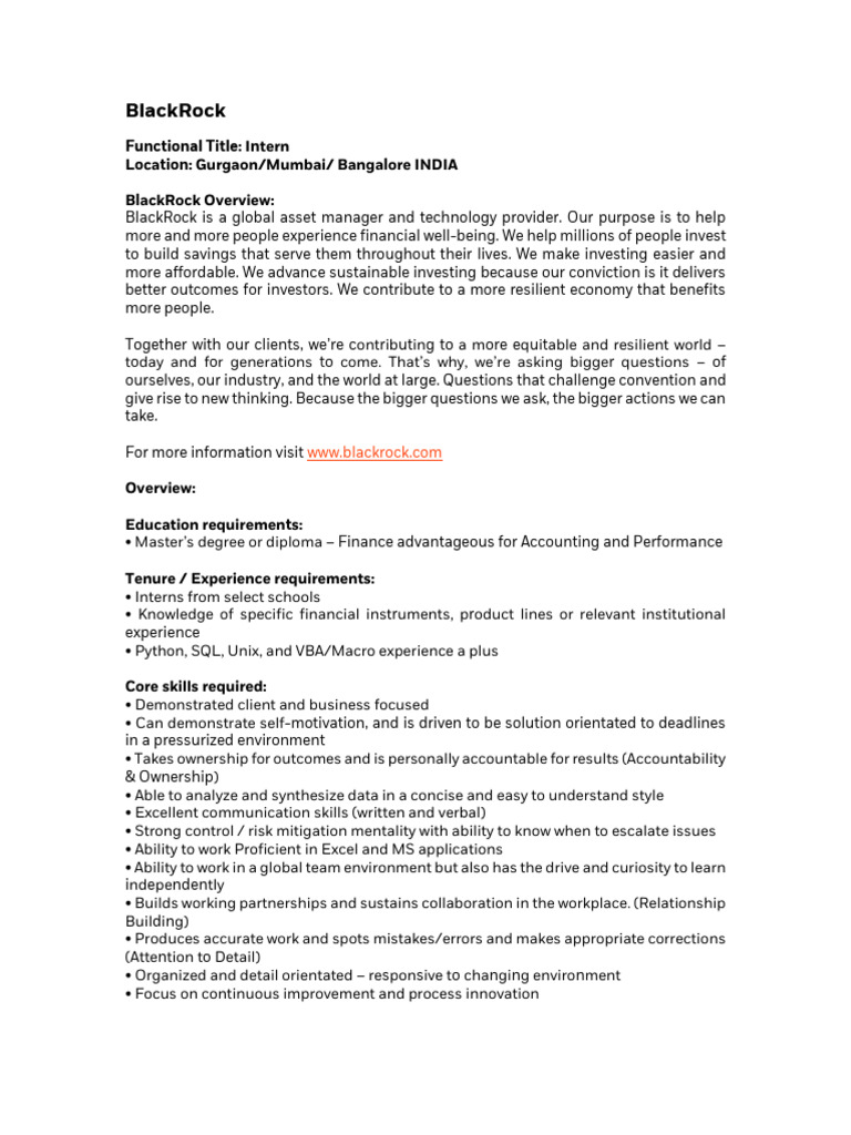 Intern JD - Data and Analytics Production | PDF