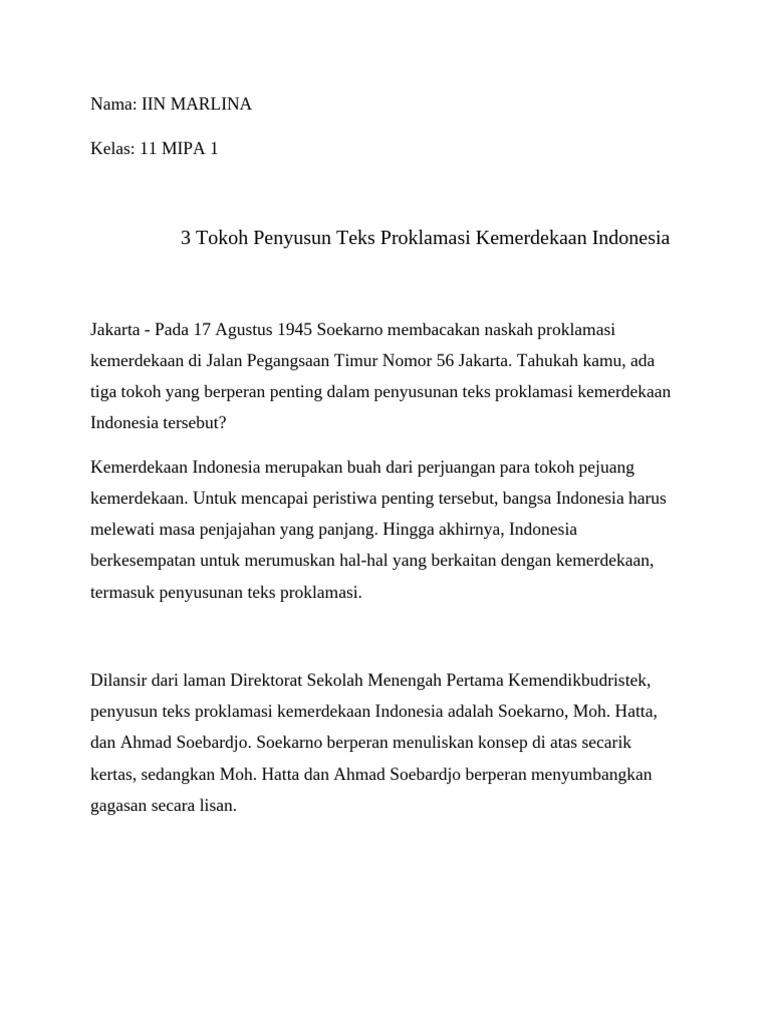 3 Tokoh Proklamasi | PDF | Sejarah