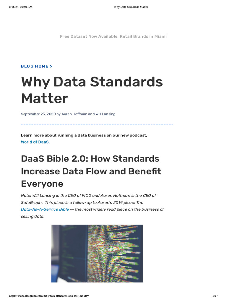 Safegraph Data Standards | PDF