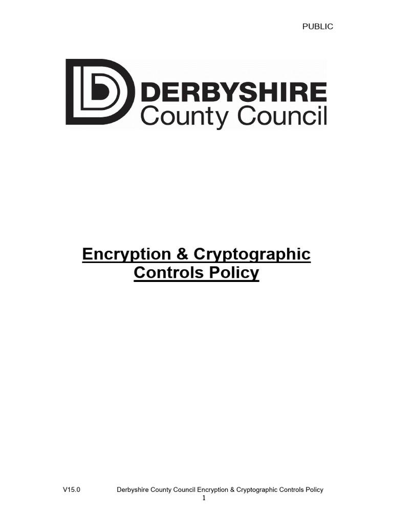 Encryption and Cryptographic Controls Policy | PDF