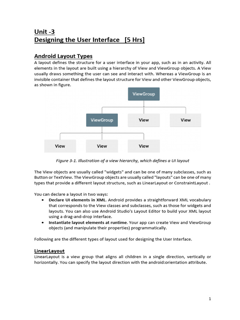 Unit - 3 Designing The User Interface | PDF