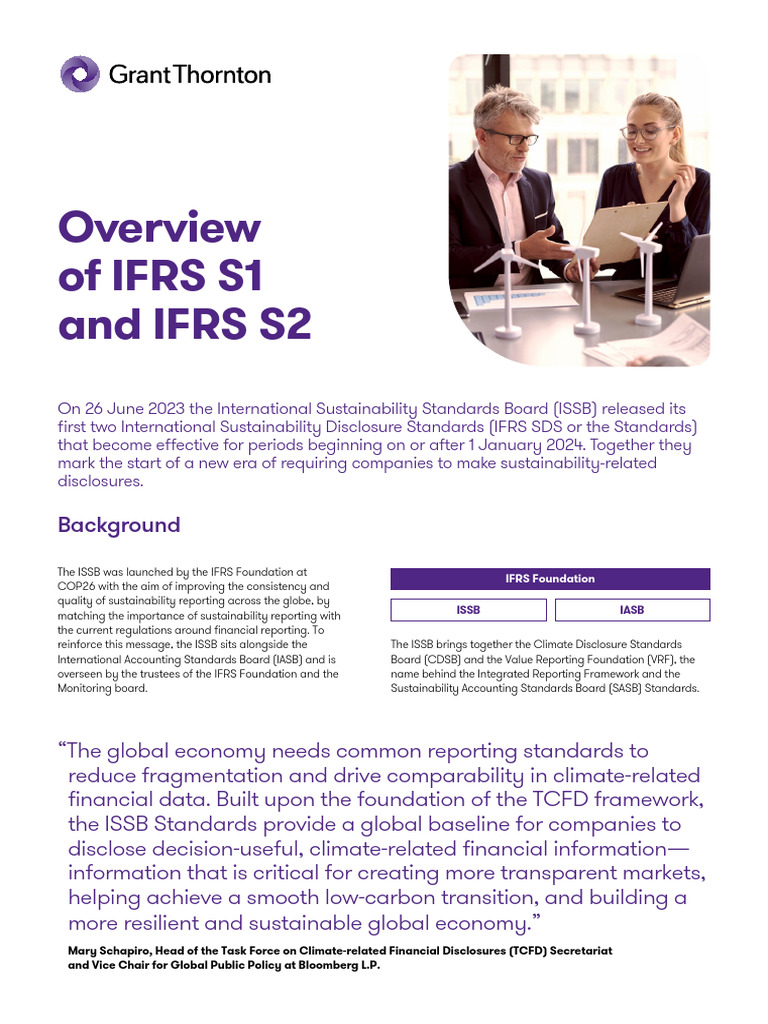 Overview of Ifrs s1 and Ifrs s2 | PDF
