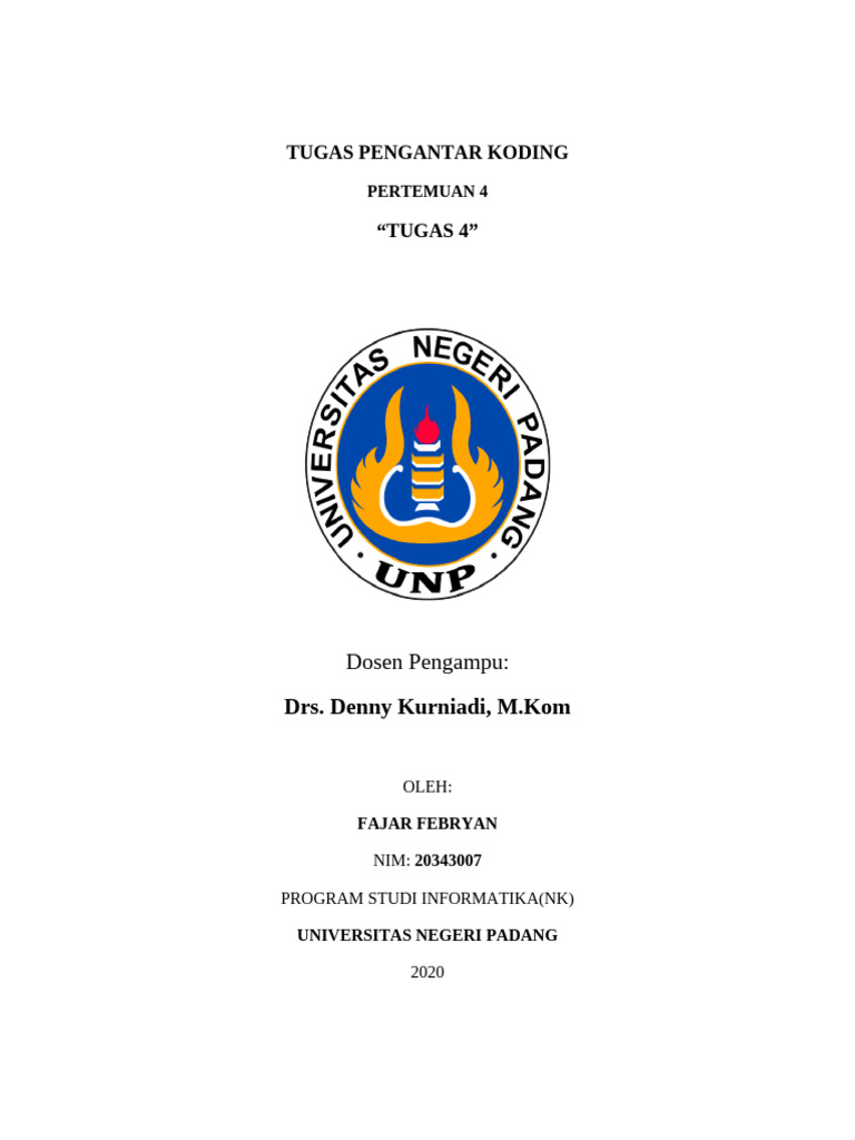 Tugas 4 Koding | PDF