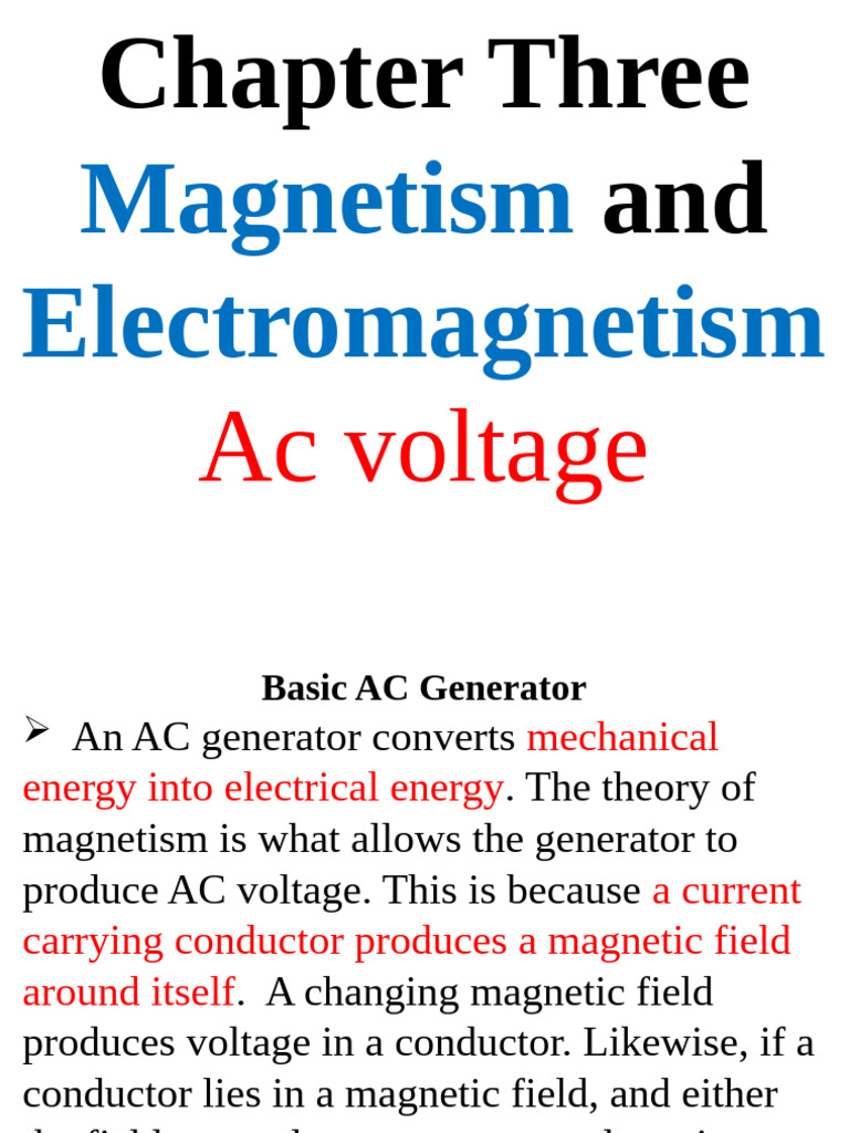 Chapter Three AC Voltage, Transformer & Power Factor | PDF